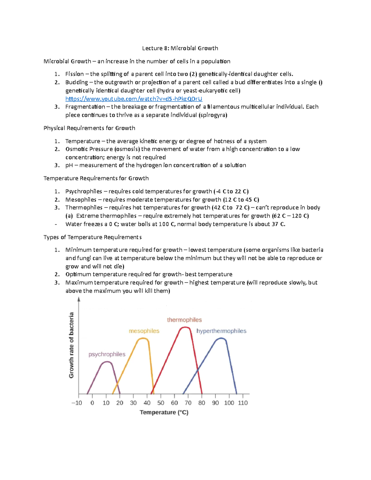 Exam 2 Lecture Notes 2 - Lecture 8: Microbial Growth Microbial Growth ...