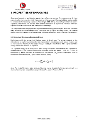 Types of explosives - Lecture Notes - 24 2 TYPES OF EXPLOSIVES ...