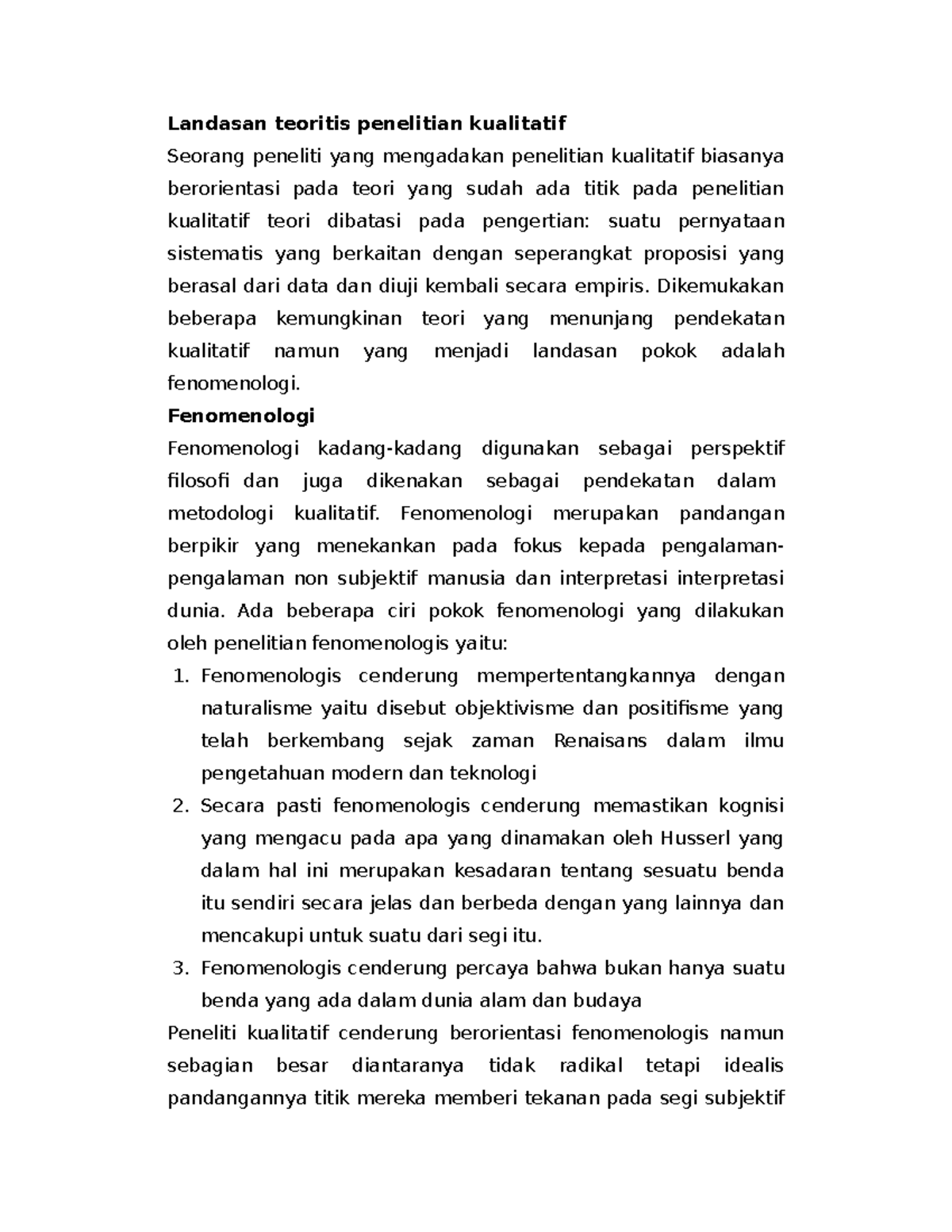 Landasan teoritis penelitian kualitatif - Dikemukakan beberapa kemungkinan teori yang menunjang ...