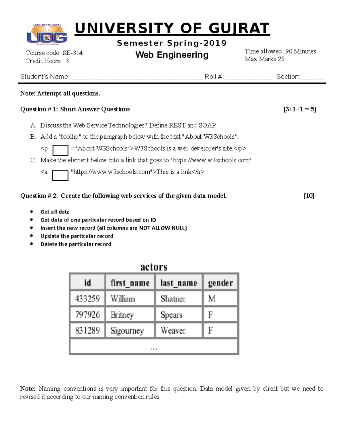 Midterm Paper of Programming Fundamentals - UNIVERSITY OF GUJRAT ...