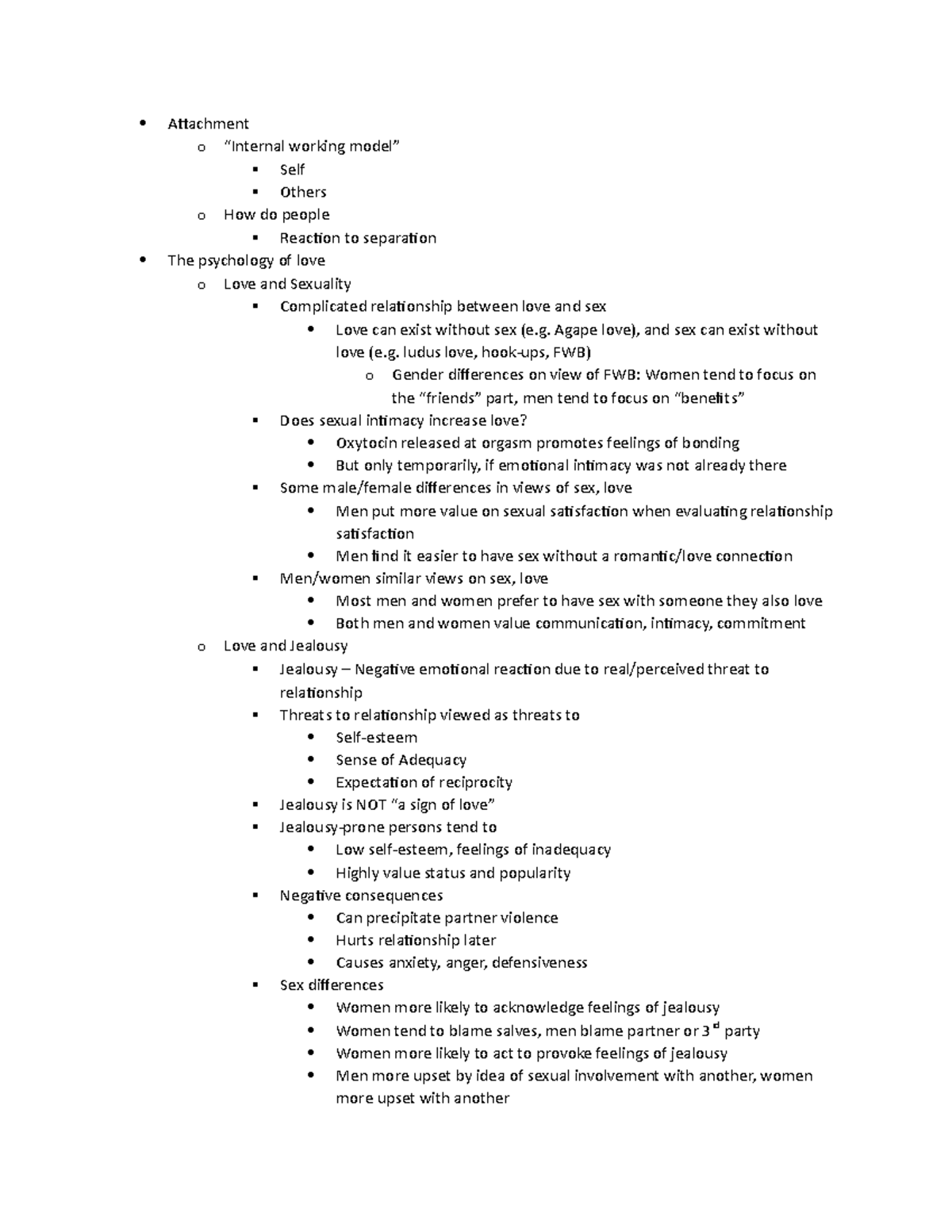 Attachment Notes - Dr.Mosko - Attachment o “Internal working model ...