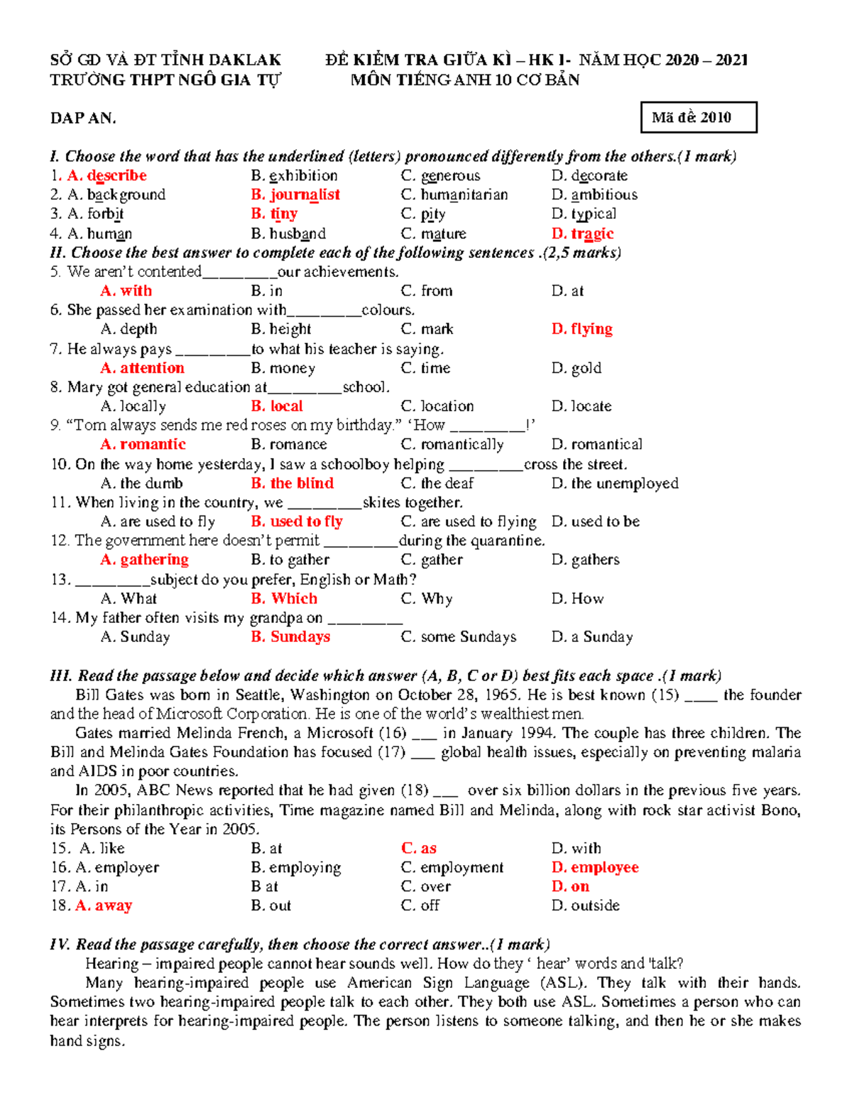 Tailieuxanh de thi giua hoc ki 1 mon tieng anh lop 10 nam 2020 2021 co dap an truong thpt ngo ...