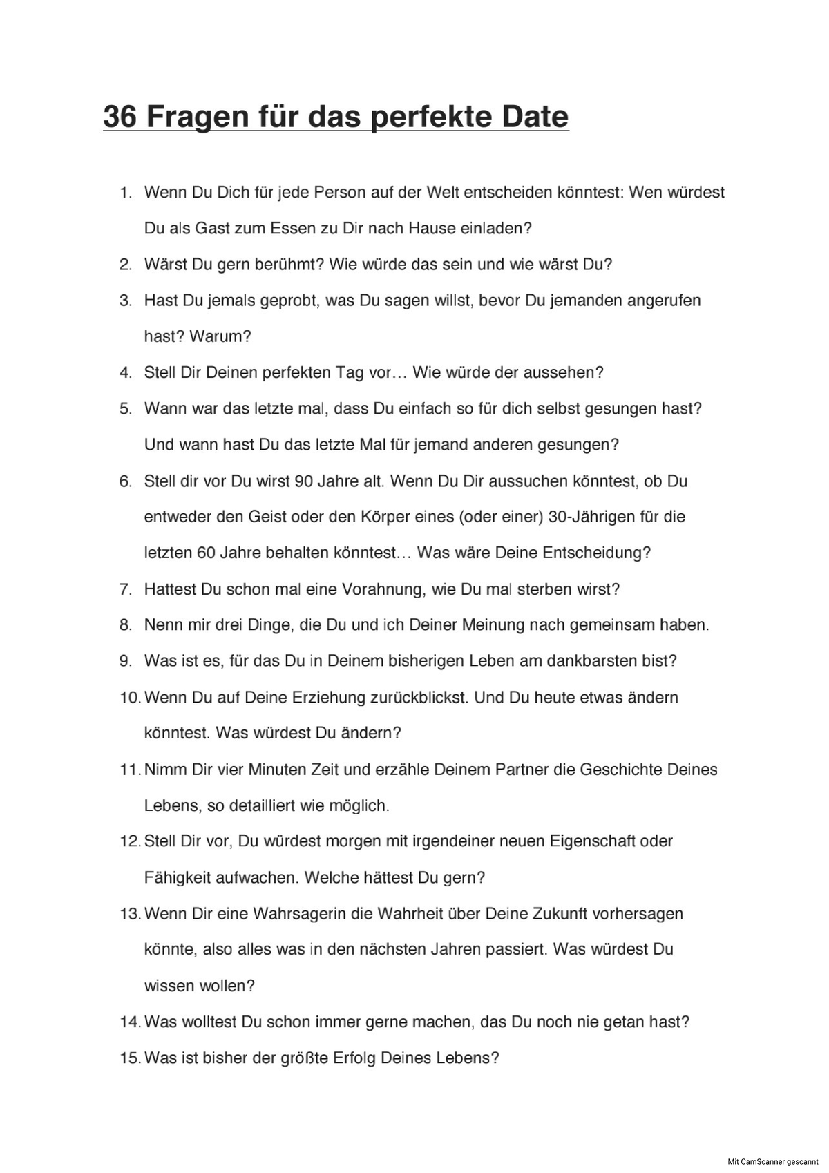 36 Fragen Fur Paare
