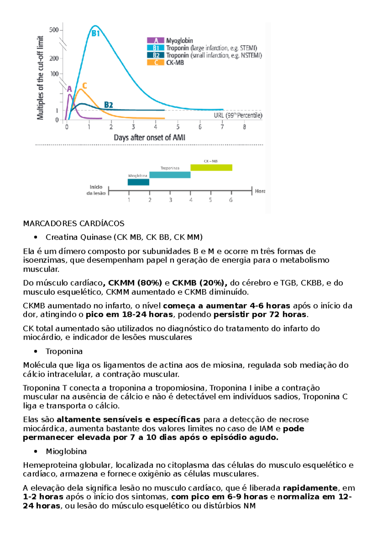 A2 - resumo de aula - MARCADORES CARDÍACOS Creatina Quinase (CK MB, CK ...