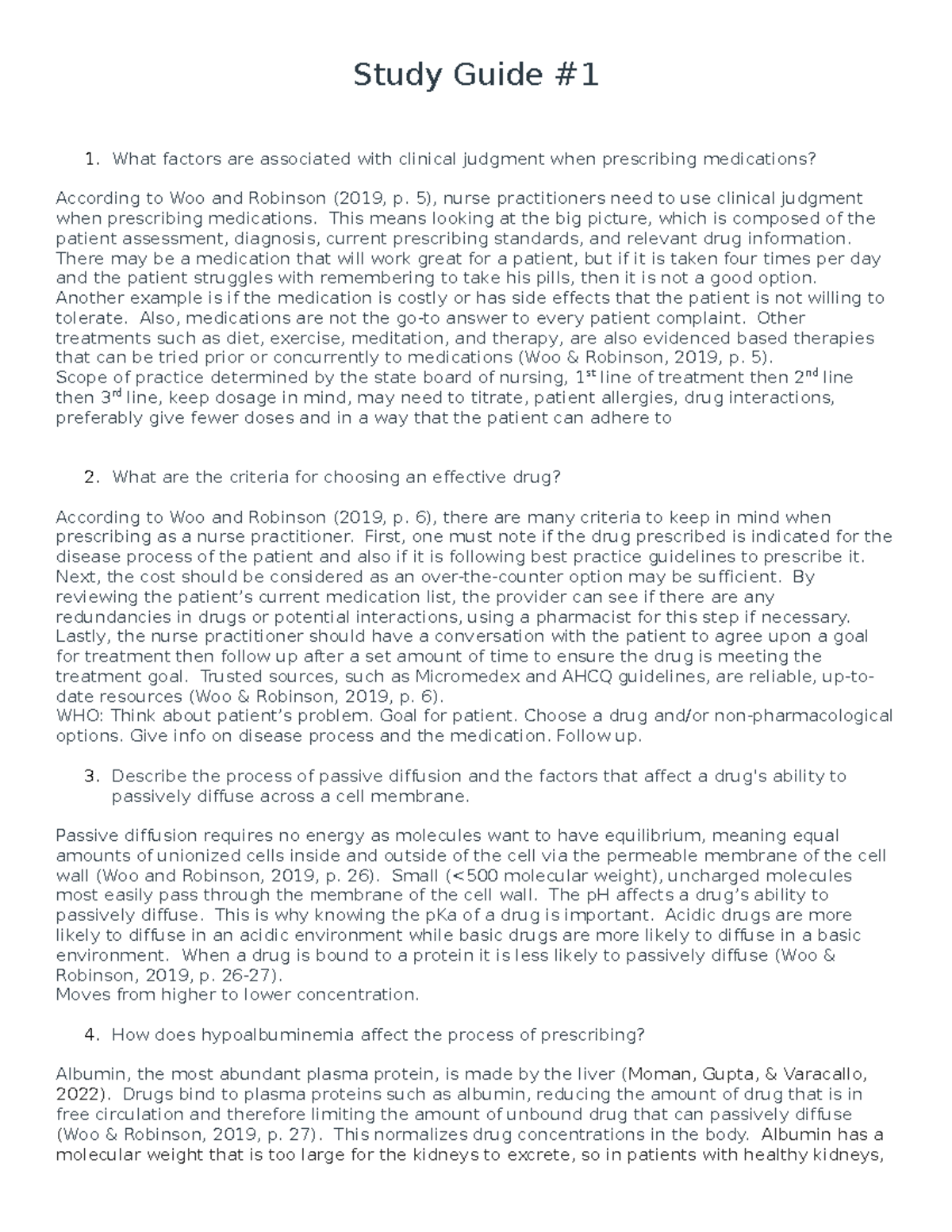 Assignment 1.2 Study Guide Questions - Study Guide What factors are associated with clinical ...