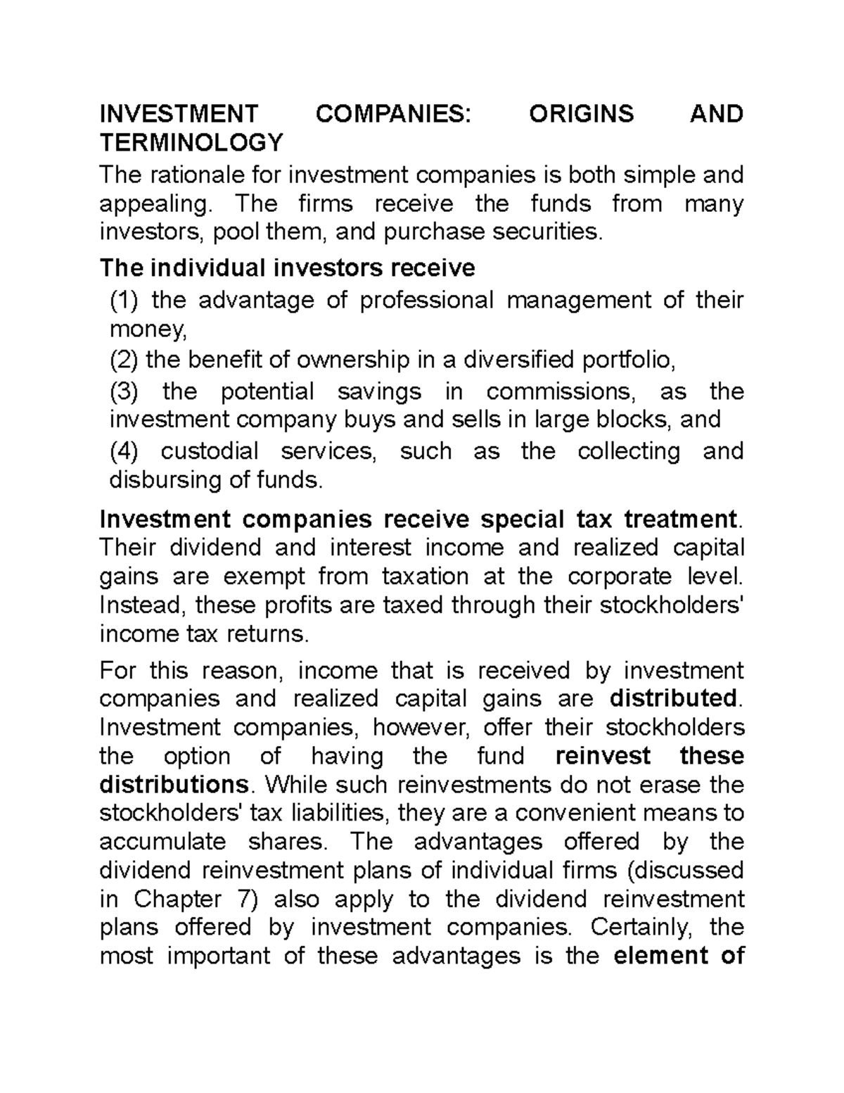 Investment Companies Terminology - INVESTMENT COMPANIES: ORIGINS AND ...