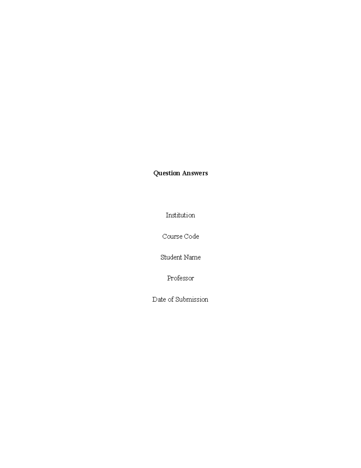 Genet-Rewrite.- Final - Question Answers Institution Course Code ...