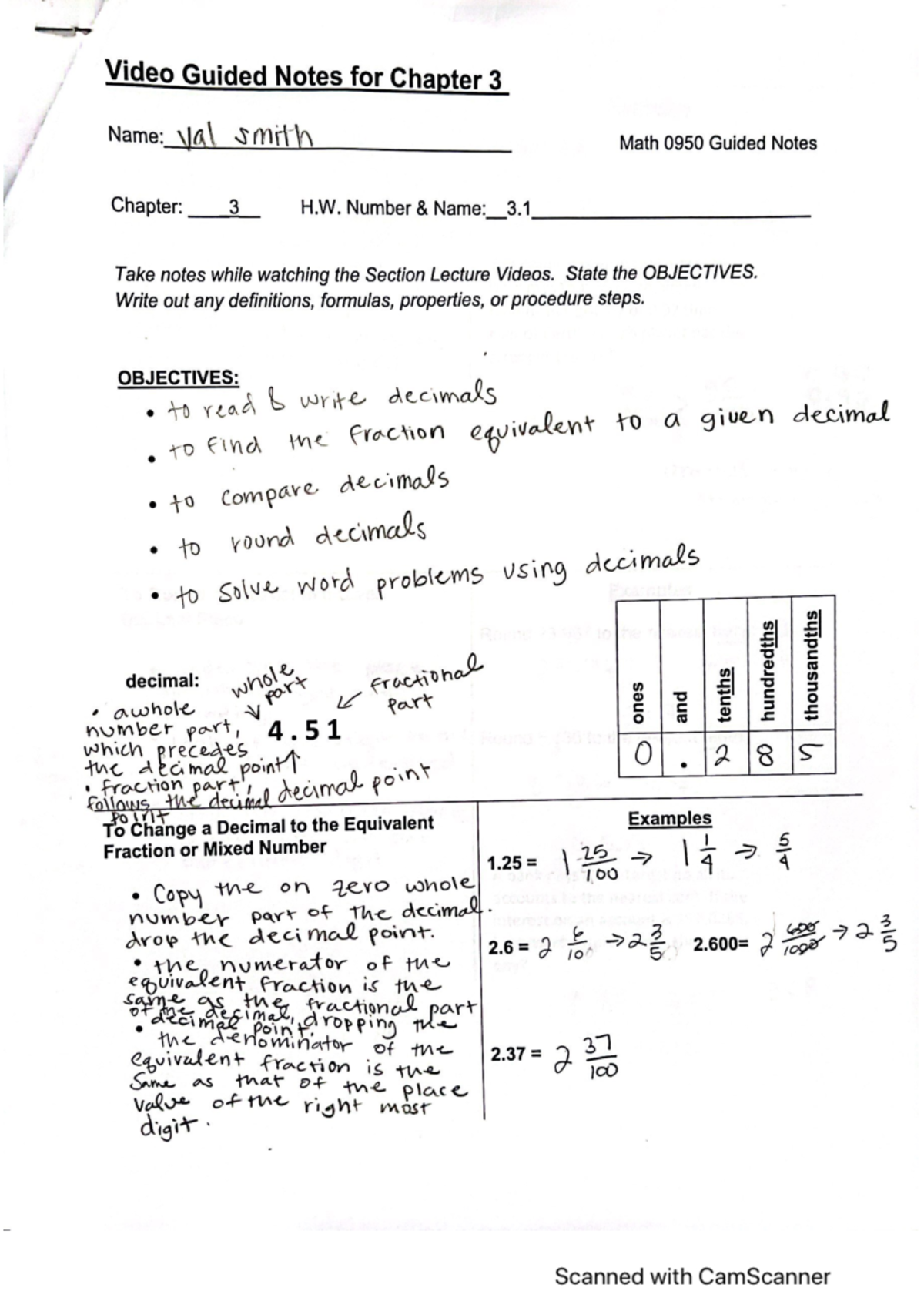 Unit 3 notes - MATH 950 - Studocu