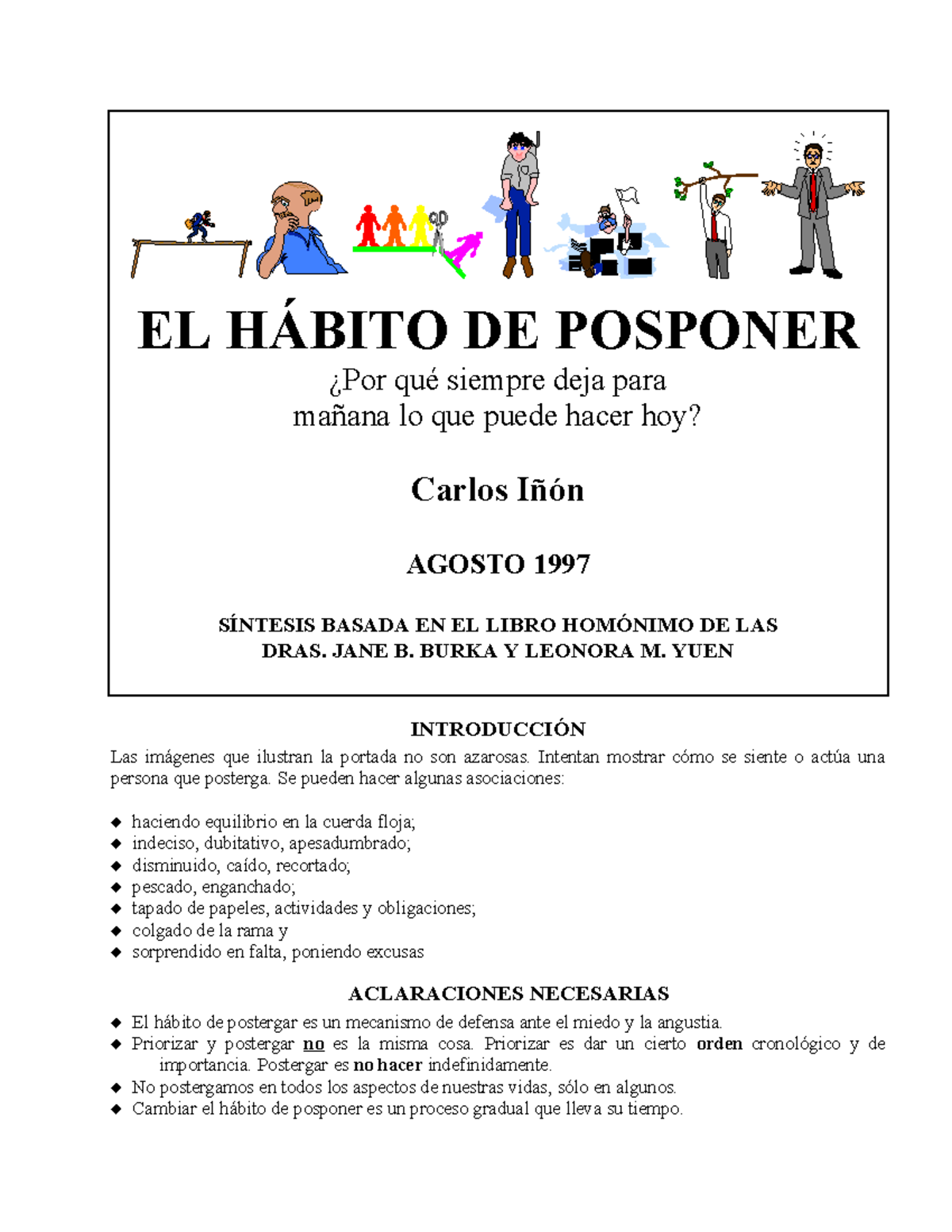 El habito de Posponer - EL HÁBITO DE POSPONER ¿Por qué siempre deja ...