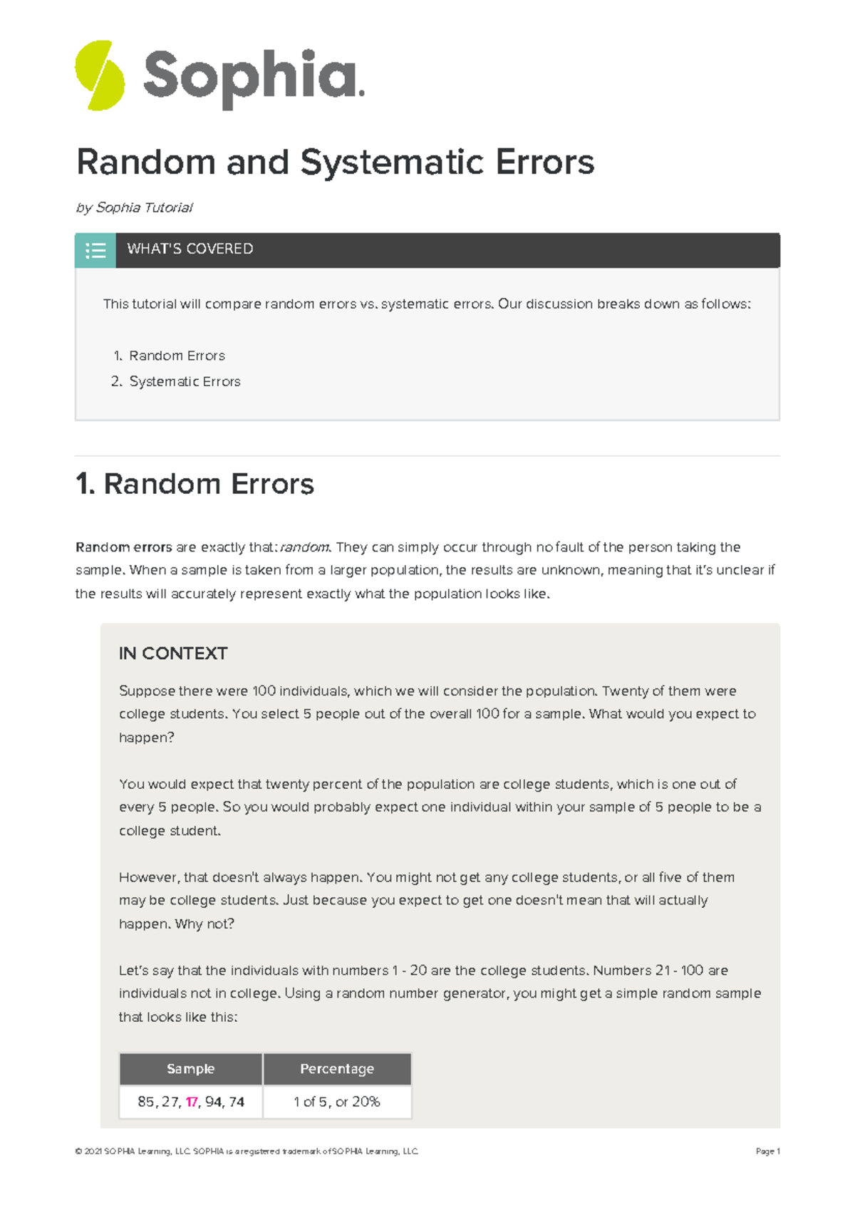 Random and systematic errors 2 - Random and Systematic Errors by Sophia ...