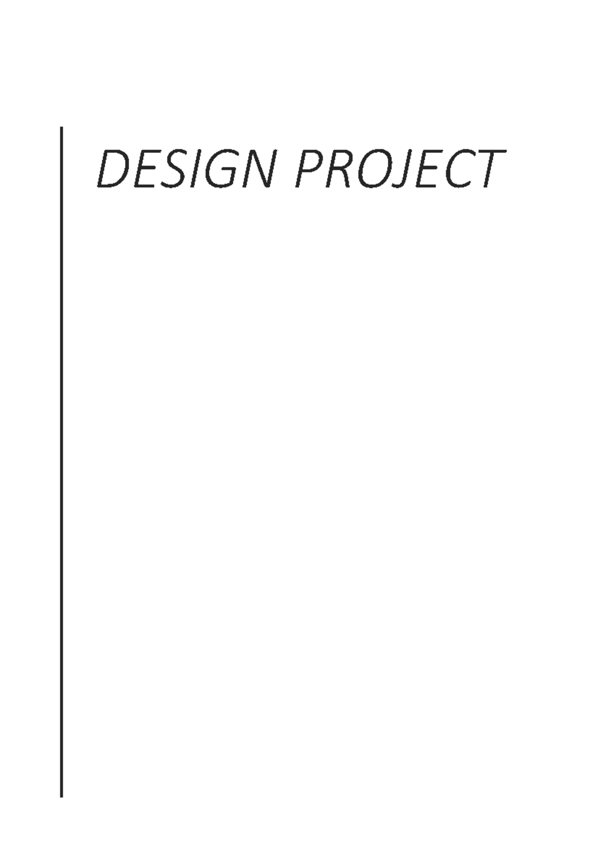 Example of past design report 3 - DESIGN PROJECT i Table of Contents 1 ...