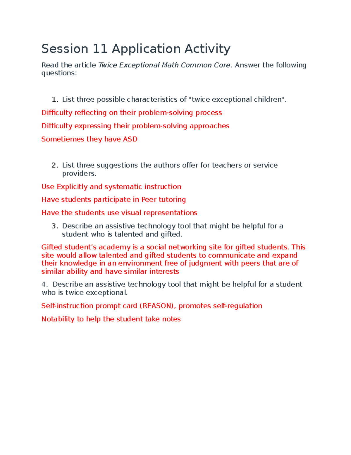 Session 11 Application Activity - Session 11 Application Activity Read ...