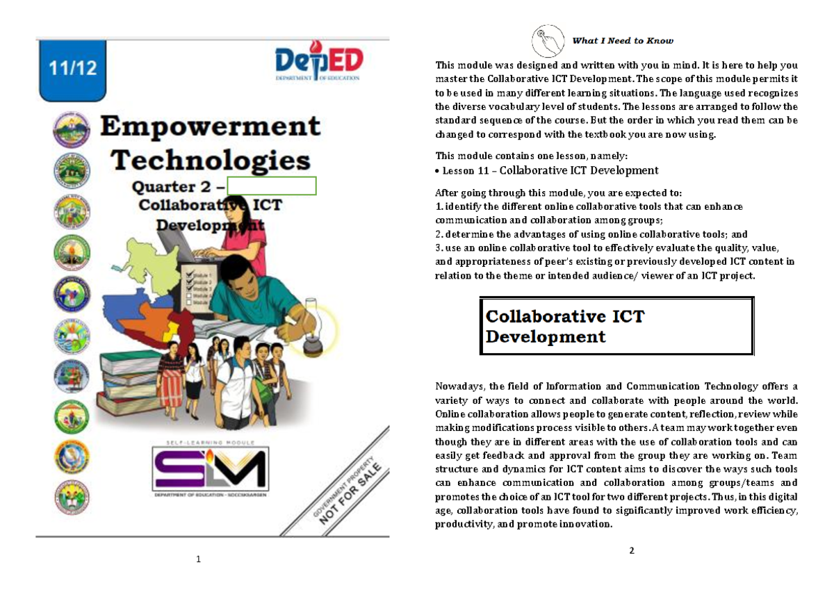 Q4 WEEK 6 Emtech 12 - This can help - 2 This module was designed and written with you in mind ...