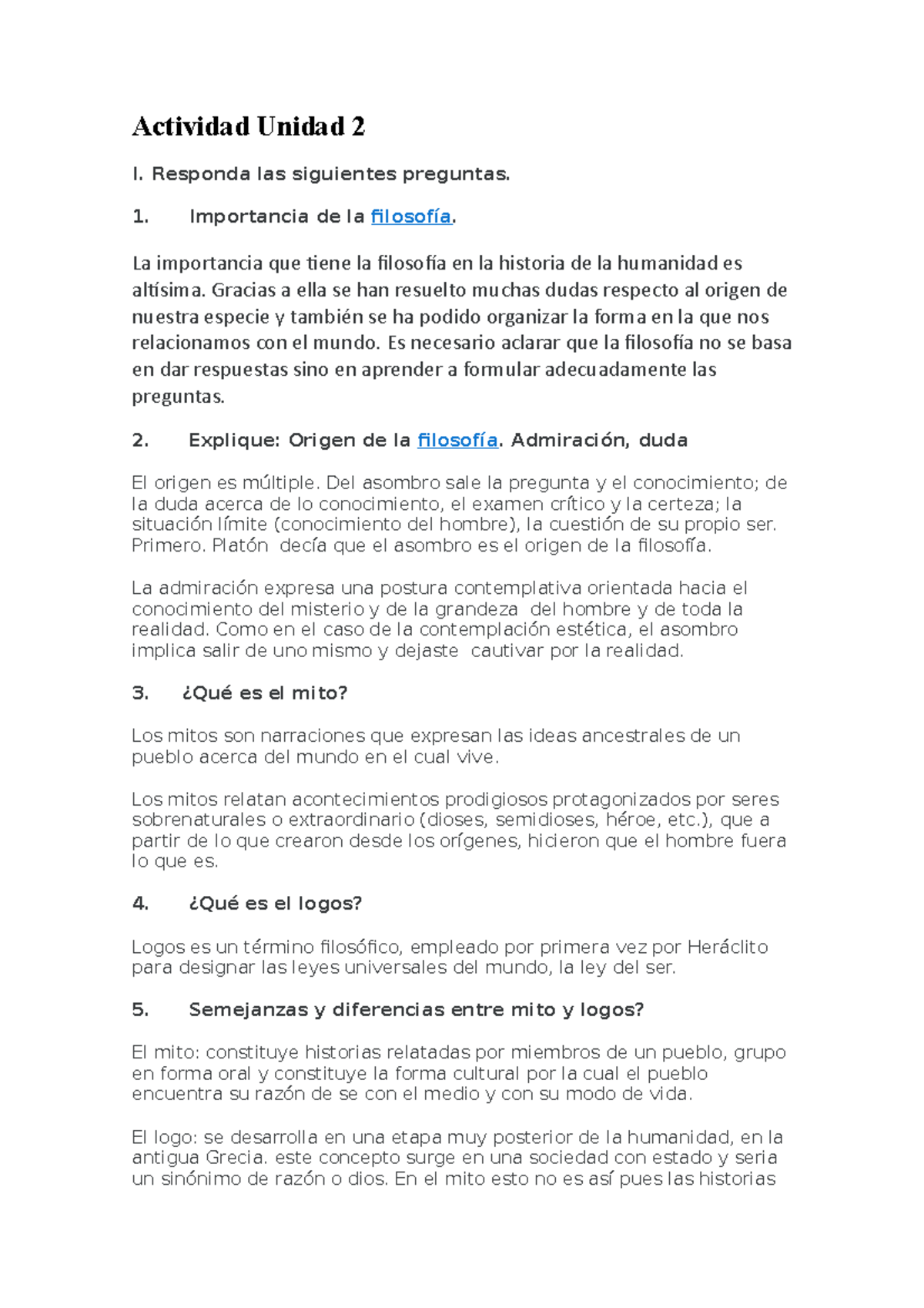 Actividad Unidad 2 - información de la materia - Actividad Unidad 2 I ...