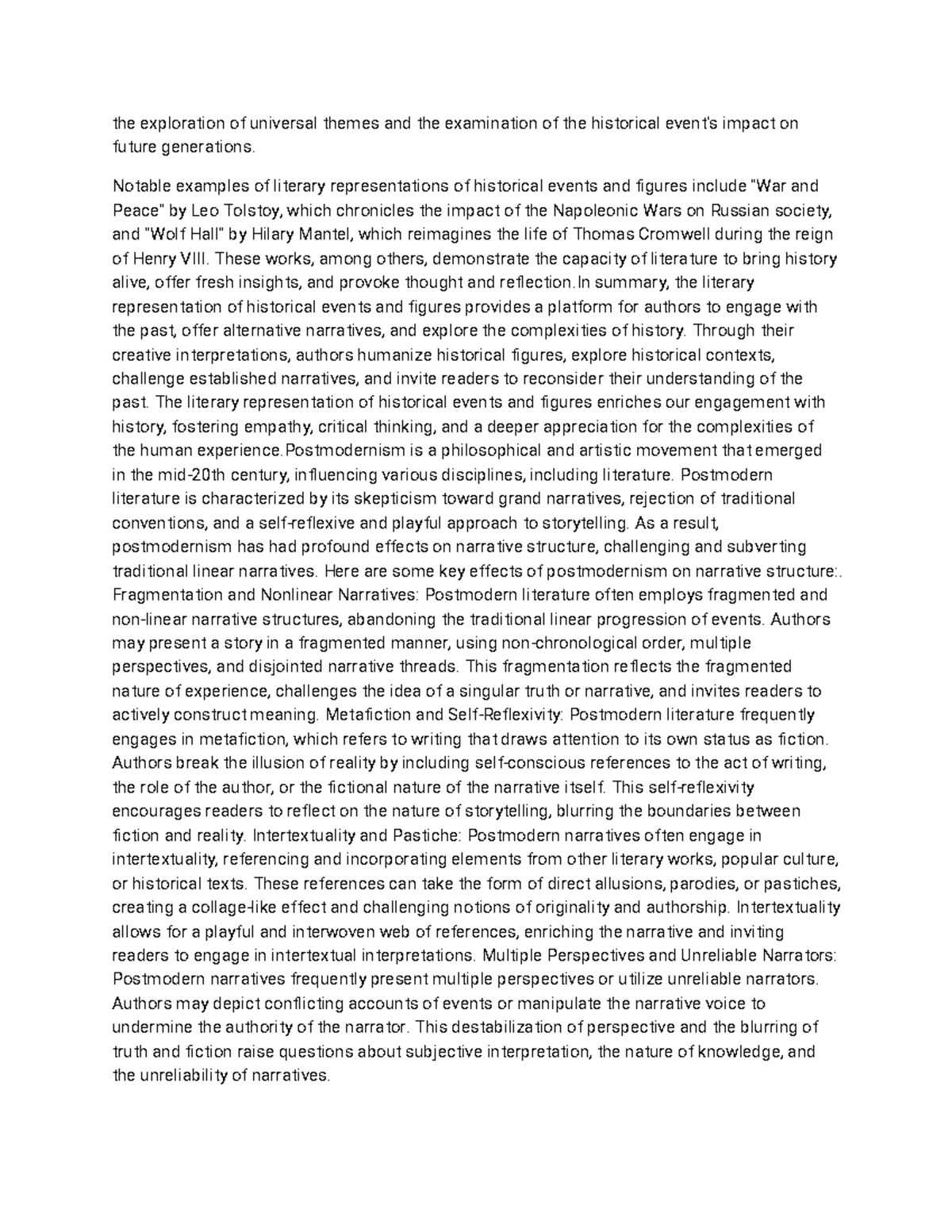 World Literatur-22 - Notes - the exploration of universal themes and ...