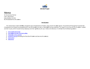 Overview - Assignment - Overview This simulation checkpoint assignment directly supports your ...