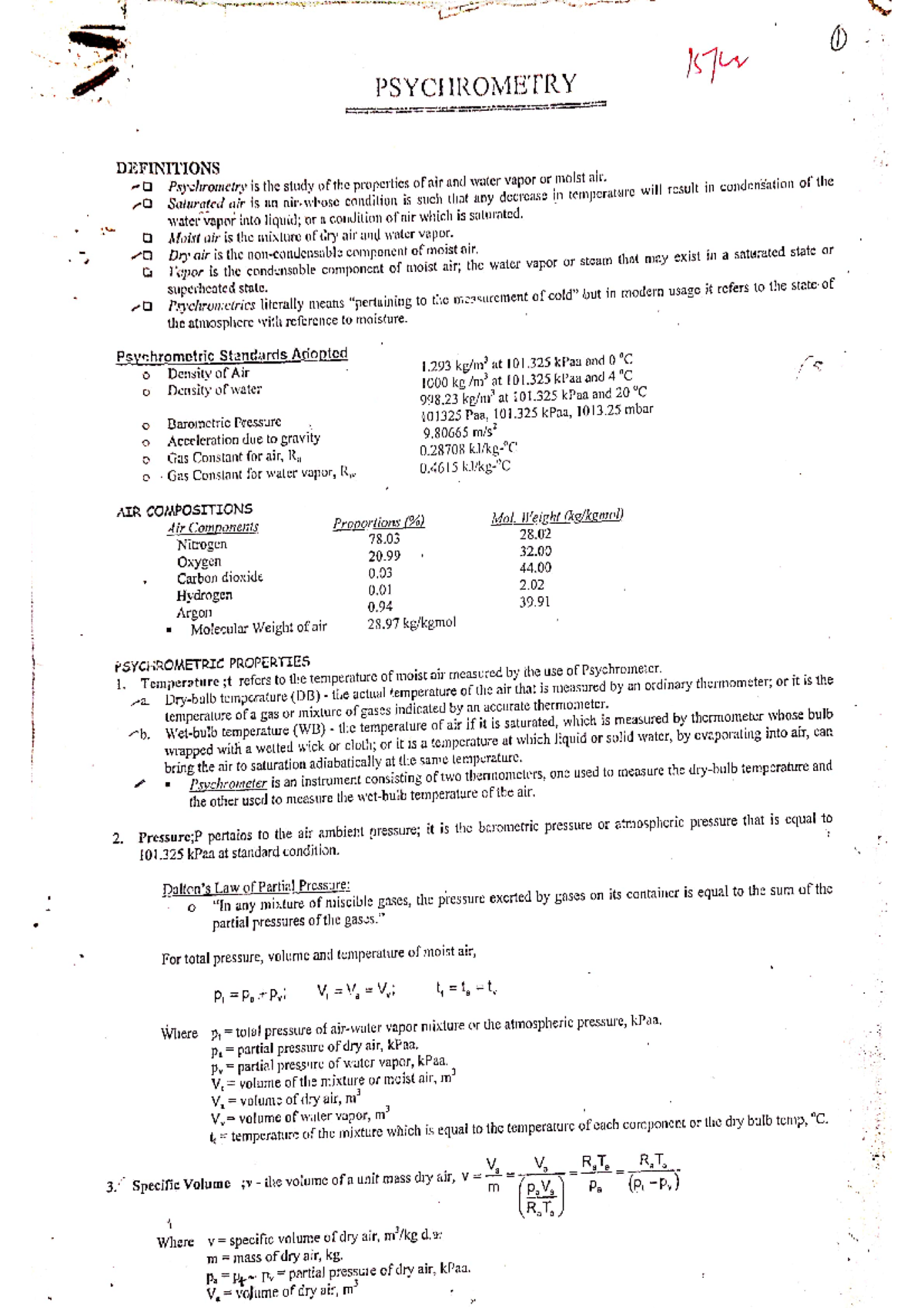 Psychometric Handout - Psychrometric - Bachelor of Science in ...