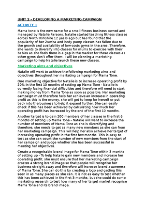 Unit A2 Developing a Personal Progression Plan Booklet - Un Developing a Personal Progression ...