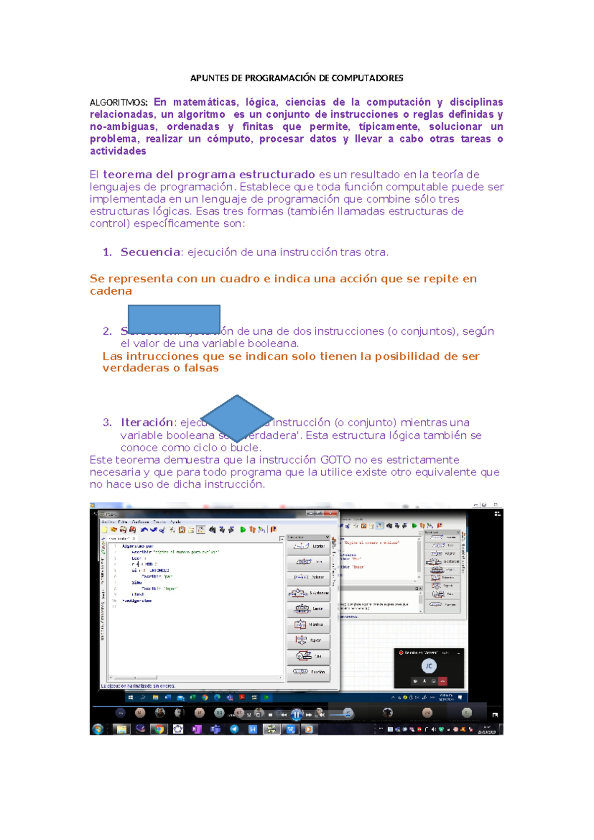 Apuntes DE Programación DE Computadores - APUNTES DE PROGRAMACIÓN DE ...