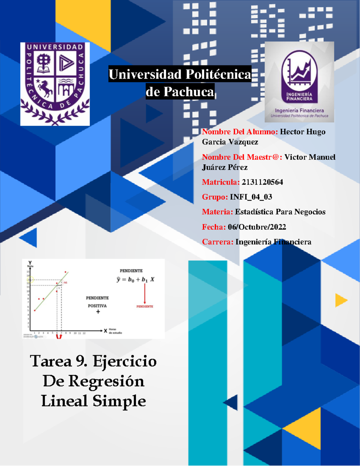 Tarea 9. Ejercicio de regresión lineal simple - Tarea 9. Ejercicio De RegresiÛn Lineal Simple ...