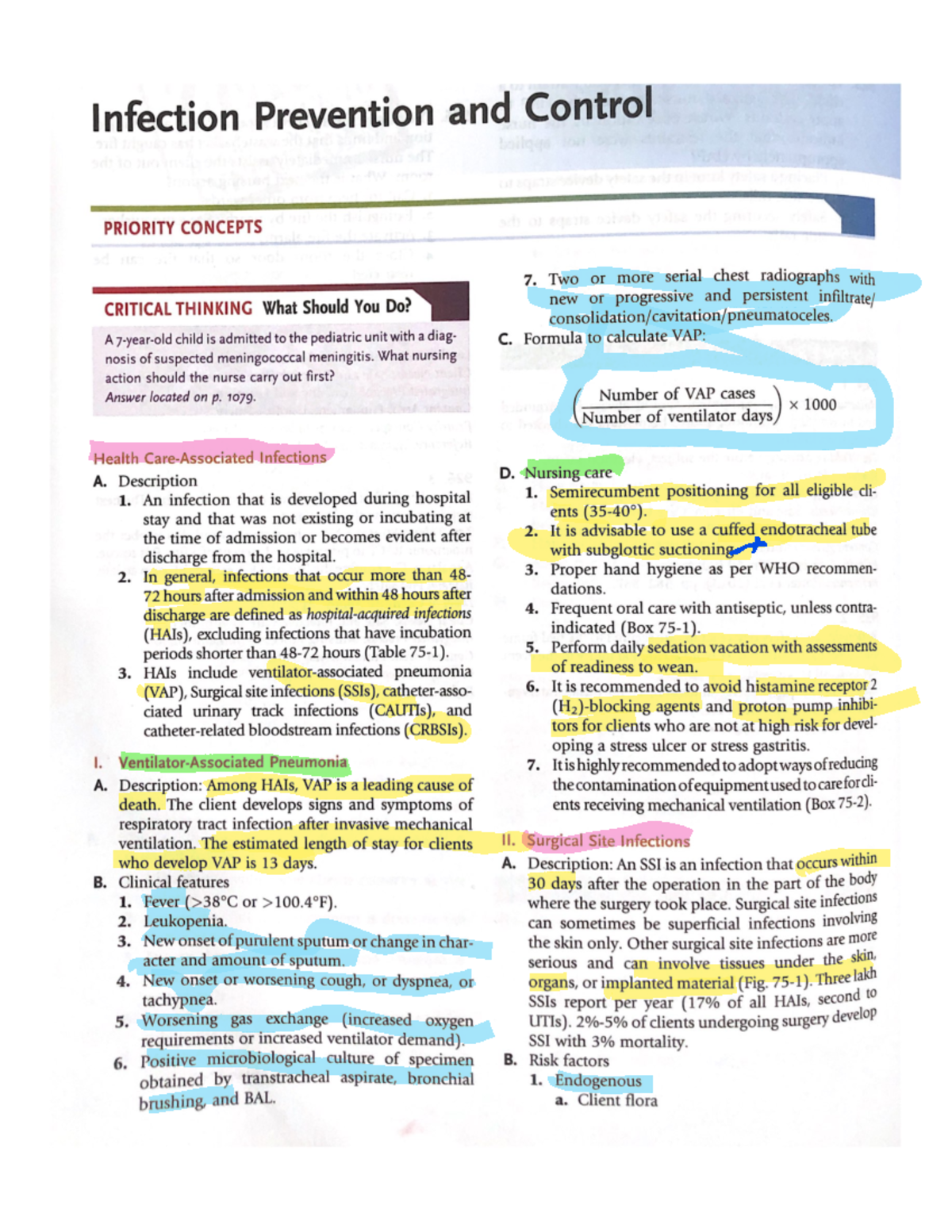 Infection Prevention and Control - Bsc nursing - Studocu