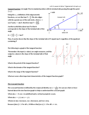 PreCal Trig 1720 Unit 2.7 Inverse Trigonometric Functions - In certain ...