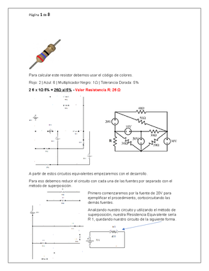 Evaluacion 2 Corriente Continua - CIRCUITO DE CORRIENTE CONTINUA EVALUACION 2 o Nombre Del ...
