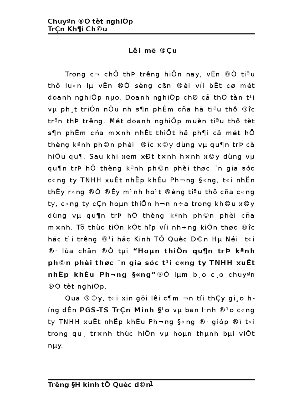 MAR07 - bbbbbbbbbbbbbbbbbbbbbb - TrÇn Kh¶i Ch©u Lêi më ®Çu Trong c¬ chÕ ...