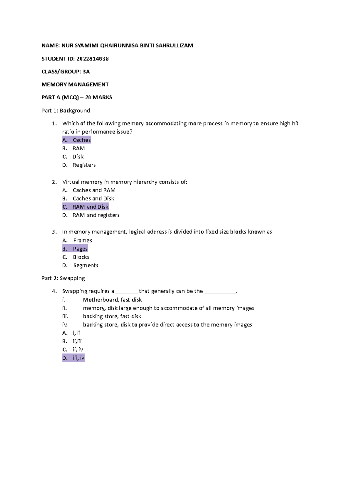 INDIVIDUAL ASSIGNMENT - NAME: NUR SYAMIMI QHAIRUNNISA BINTI SAHRULLIZAM ...
