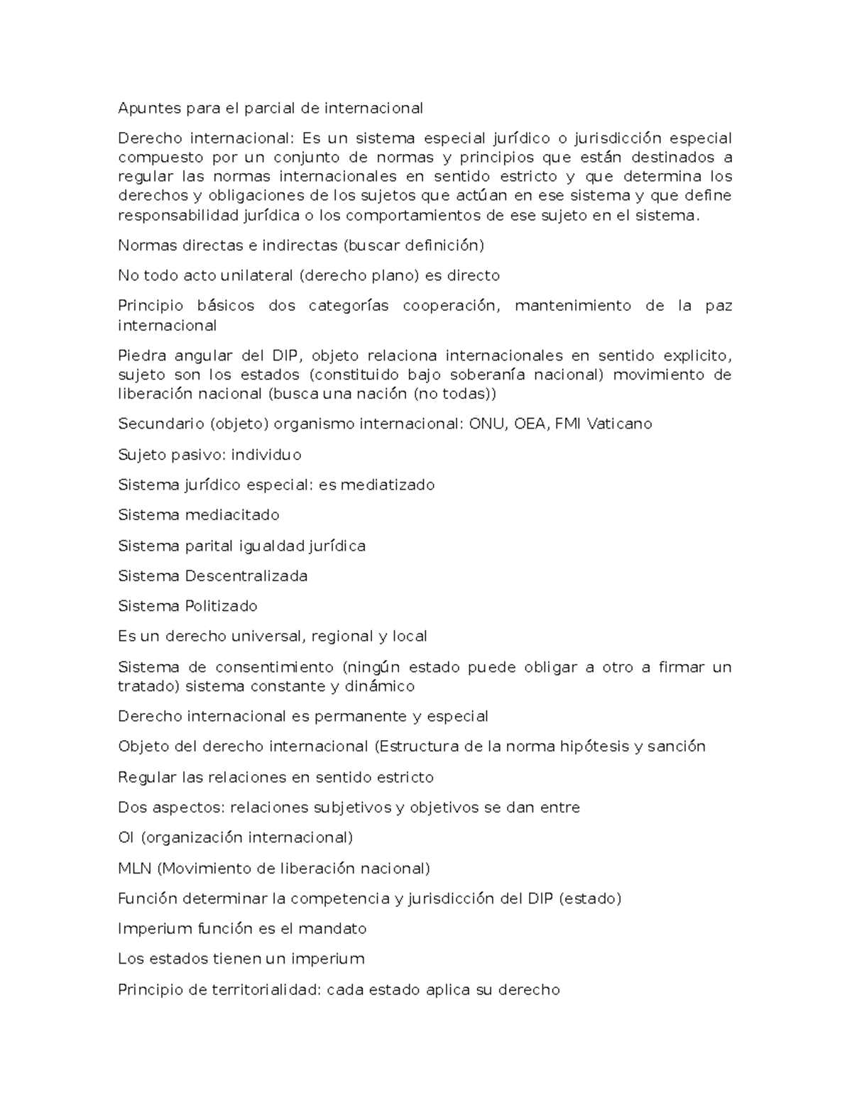 Apuntes para el parcial de internacional - Normas directas e indirectas ...