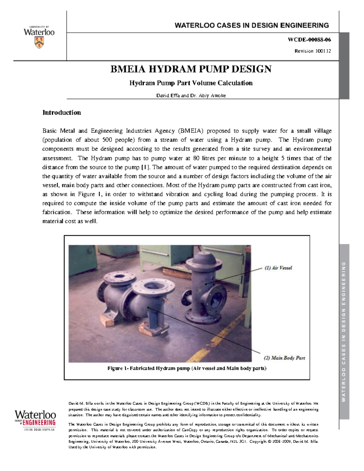 Case Study Hydram Pump Design - WCDE-00088-06 Revision 100112 BMEIA ...