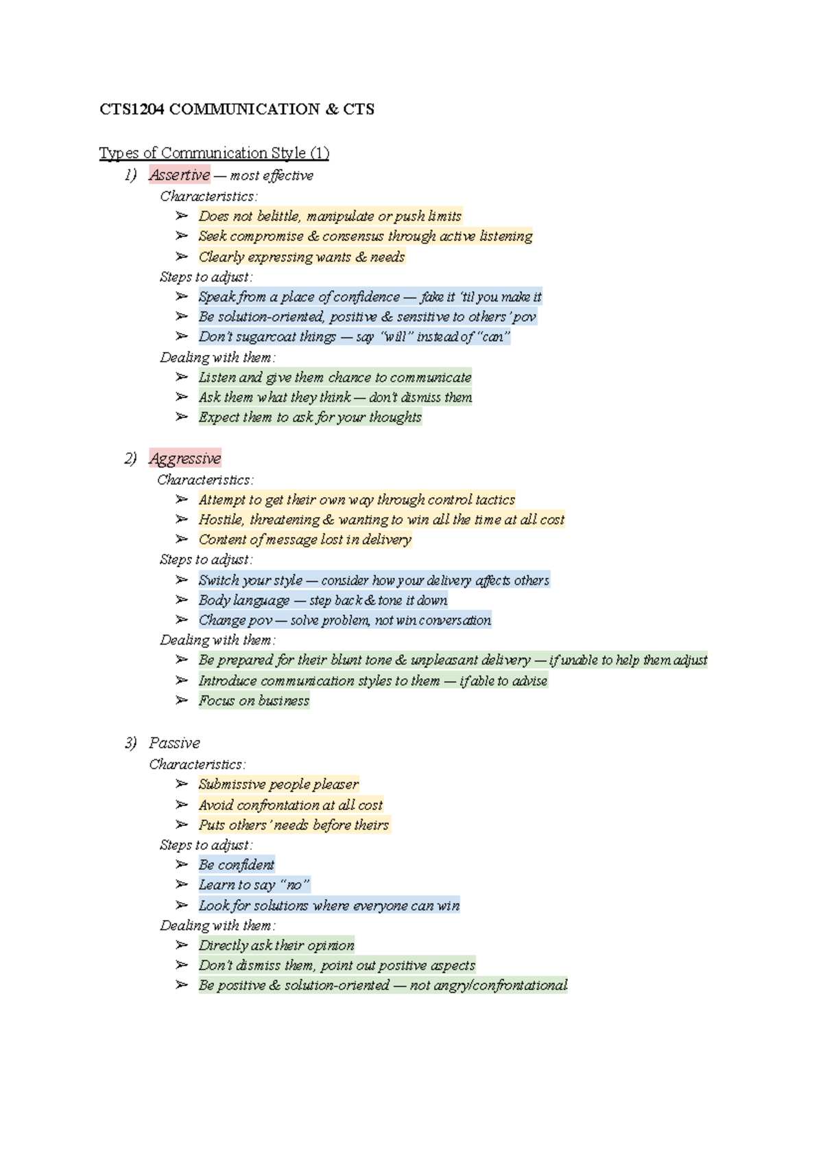 CTS1204 Communication & CTS - CTS1204 COMMUNICATION & CTS Types of ...