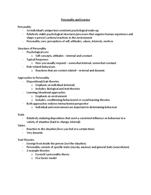3H03 Exer Psych - notes - Harvard Fatigue Lab Physiology & psychology ...