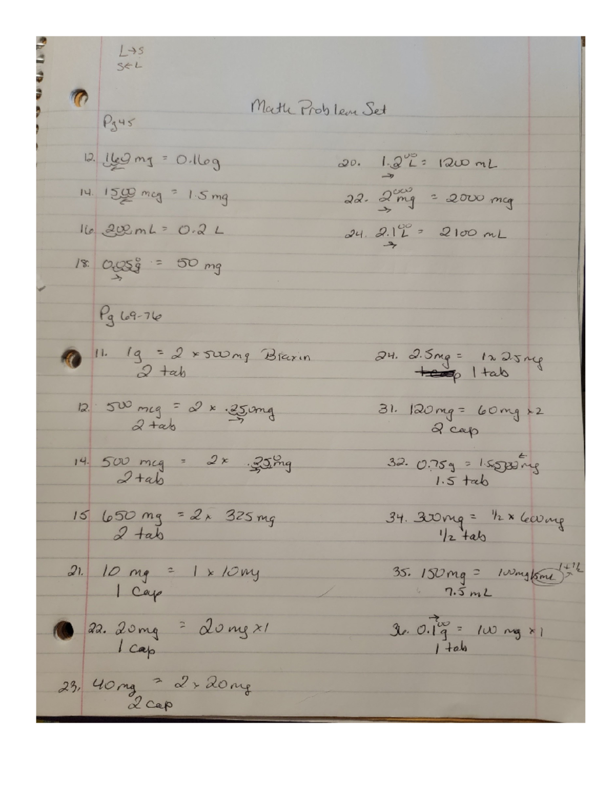 Medmath examples - NURS-019 - Studocu