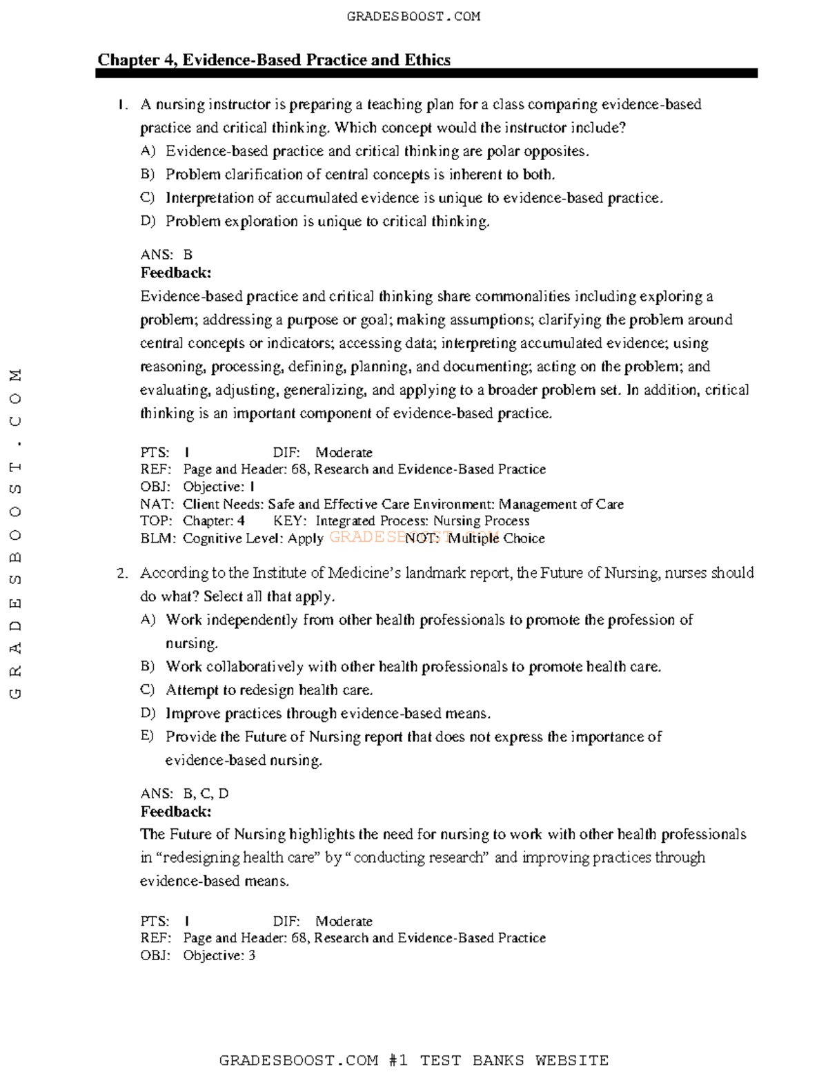Chapter 4 - practice questions - G R A D E S B O O S T. C O M Chapter 4 ...