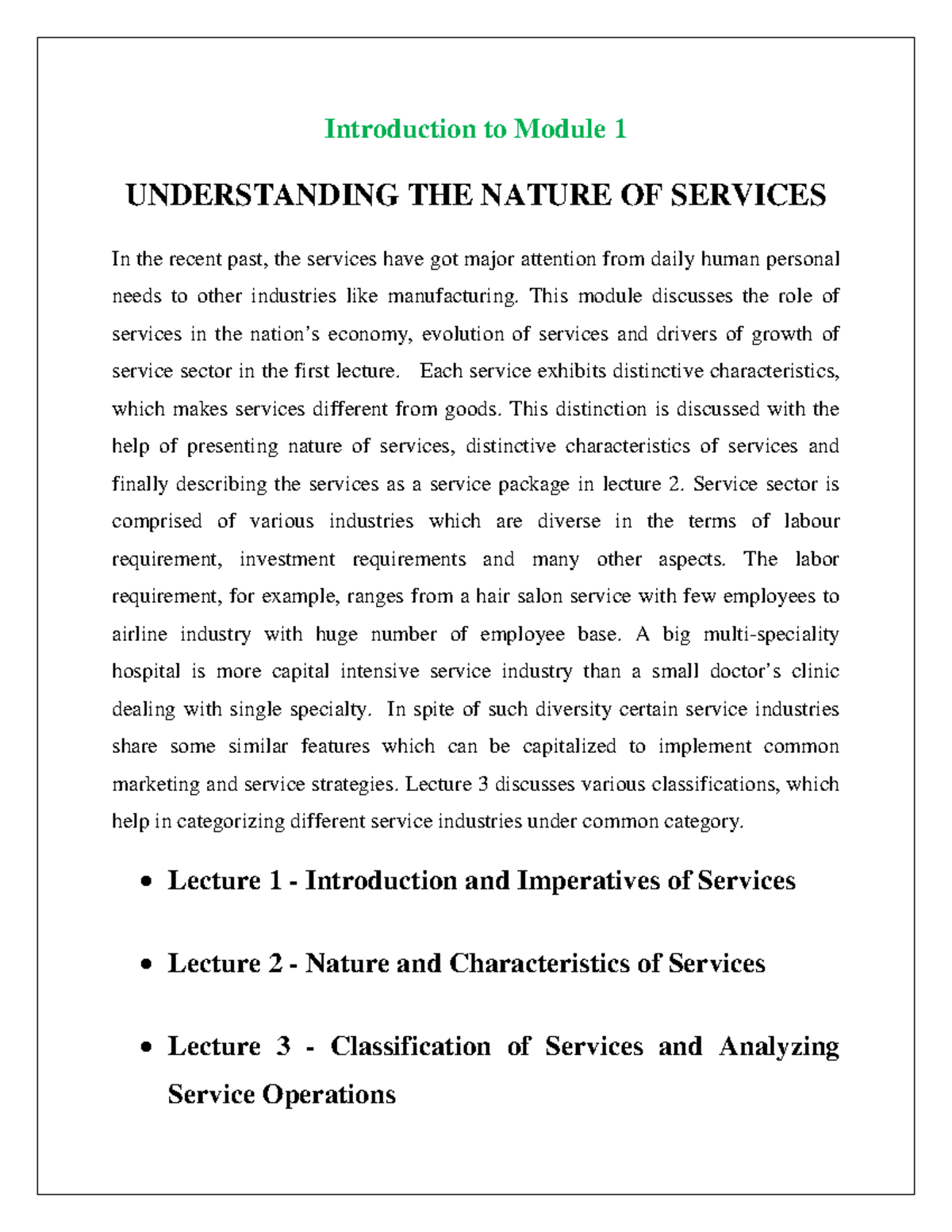 Introduction 1 - Sample Readings - Introduction to Module 1 ...