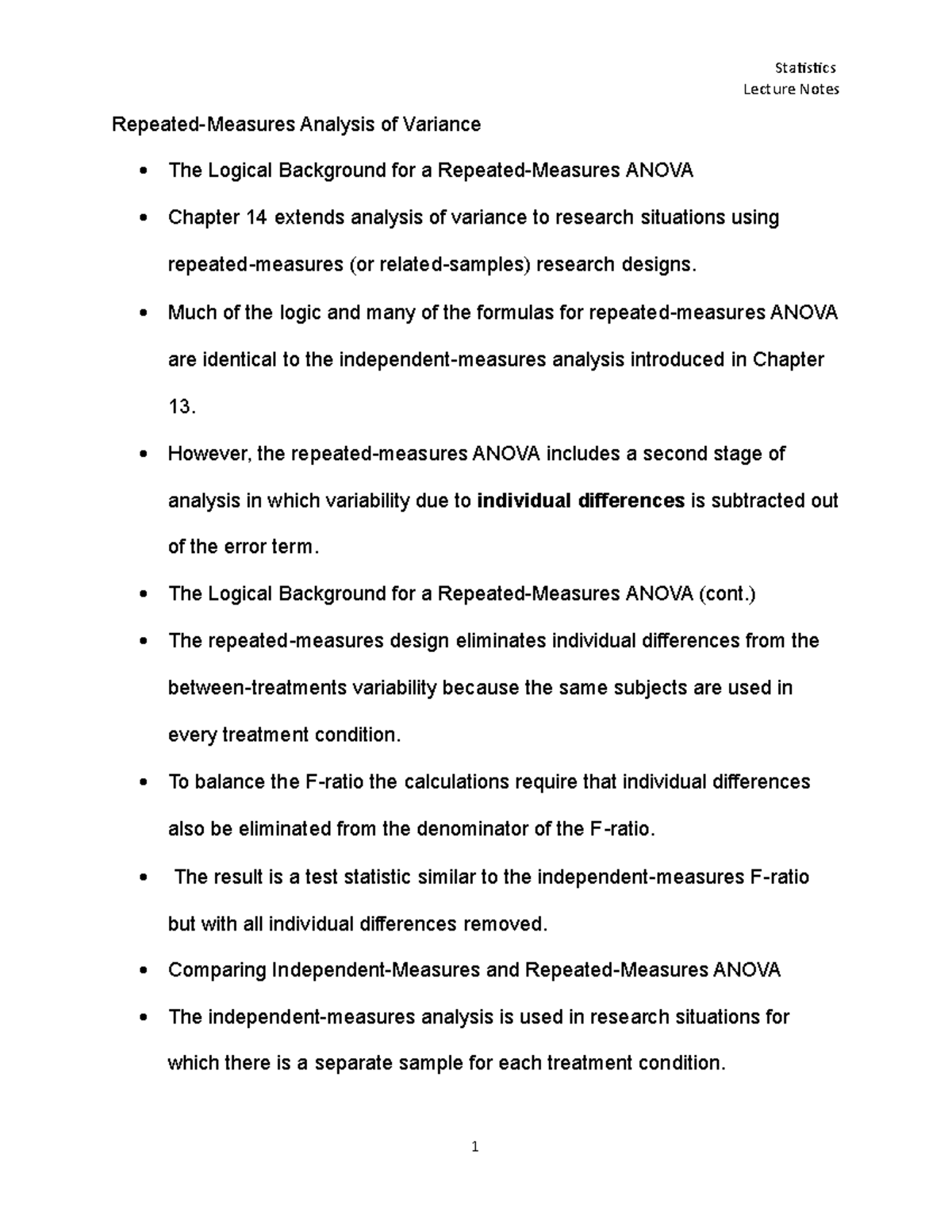 2021-STAT-Statistics-Lecture-Notes-Repeated-Measures Analysis of ...