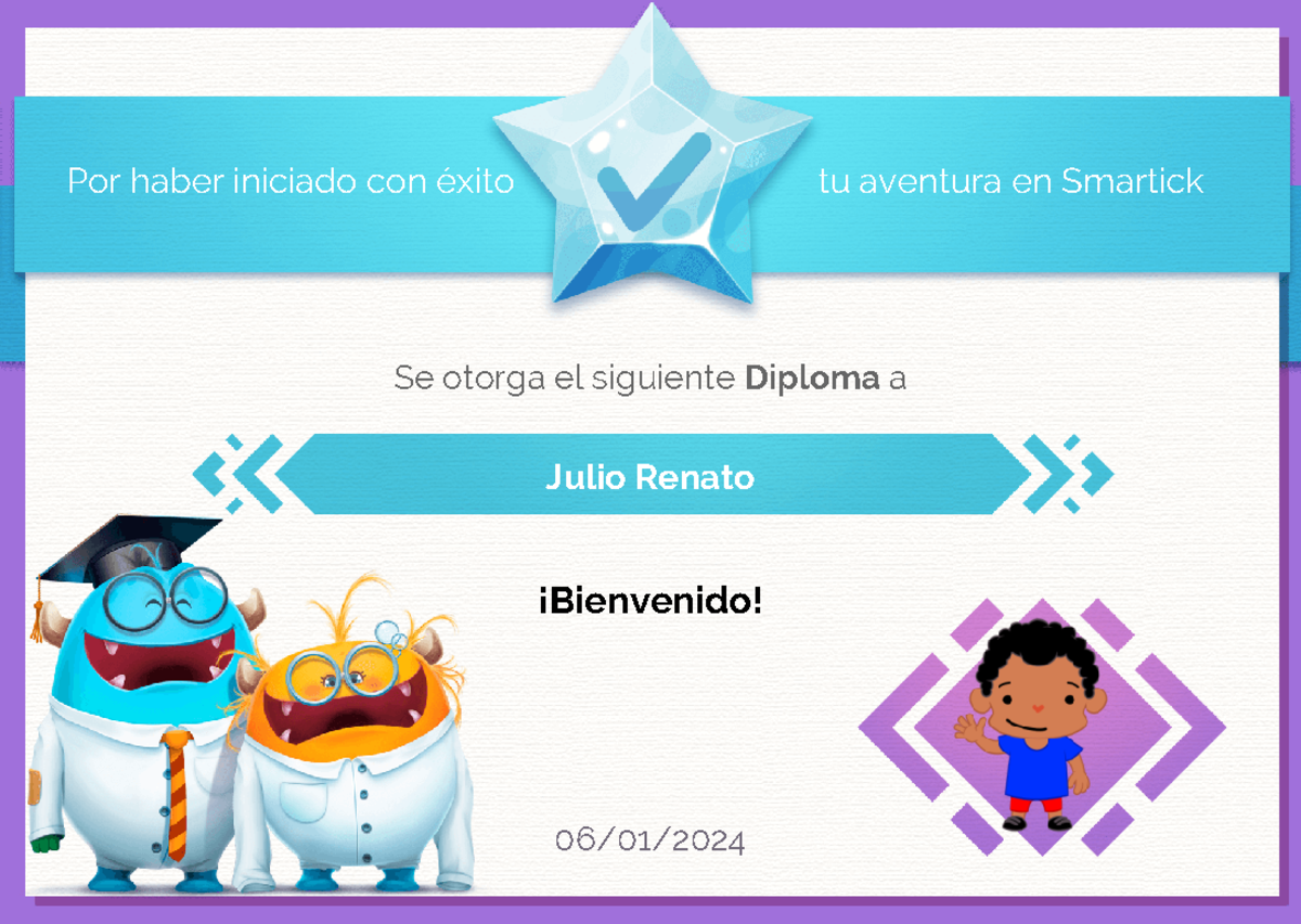 Smartick-carta - aedad - Pintura - Por haber iniciado con éxito tu ...