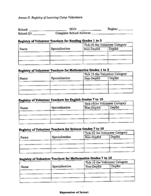 TLE CLUB Officers - EDUCATION CLUB LIST OF OFFICERS SY 2023- NAME GRADE ...