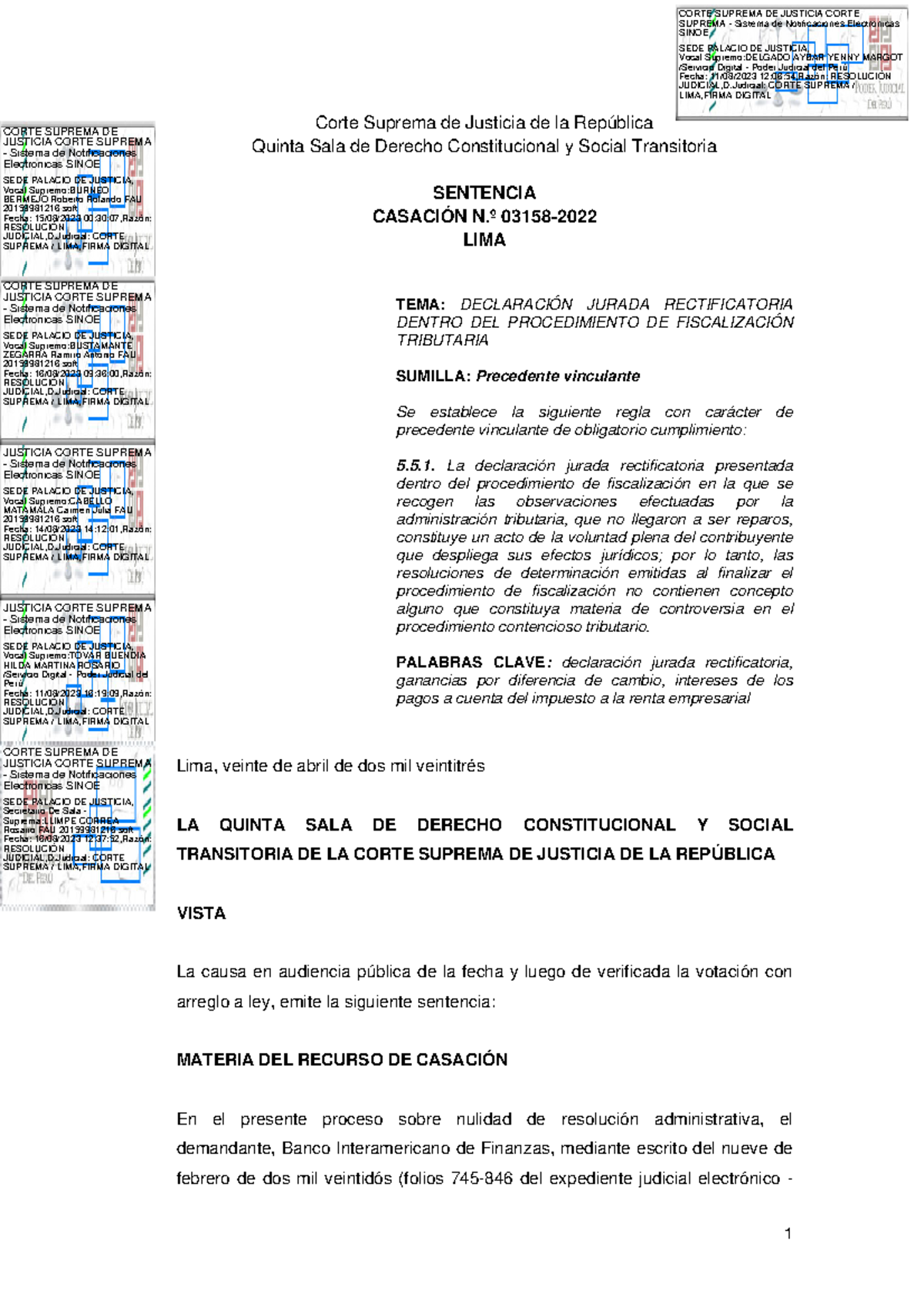 03158 2022 5 Sdcst - Derecho d responsabilidad civil - Quinta Sala de ...