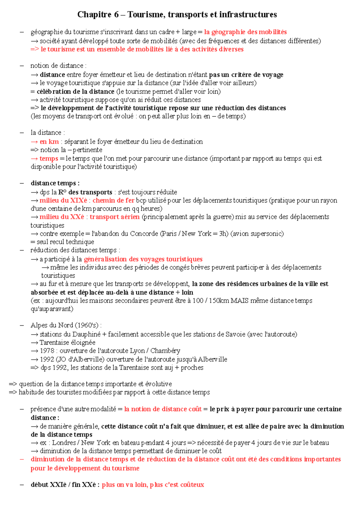 Chapitre 6 - Tourisme, transports et infrastructures - Chapitre 6 ...