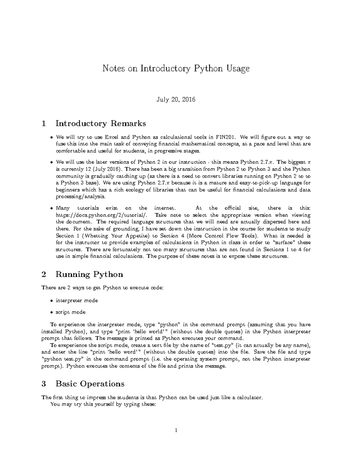 Notes on Introductory Python Usage - We will figure out a way to fuse ...