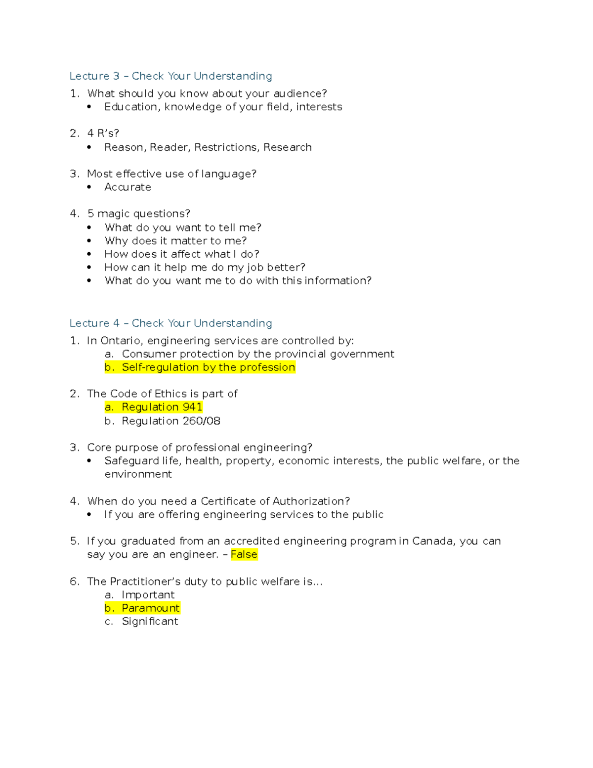 ECOR4995 Exam Practice Winter 2024 - Lecture 3 – Check Your ...