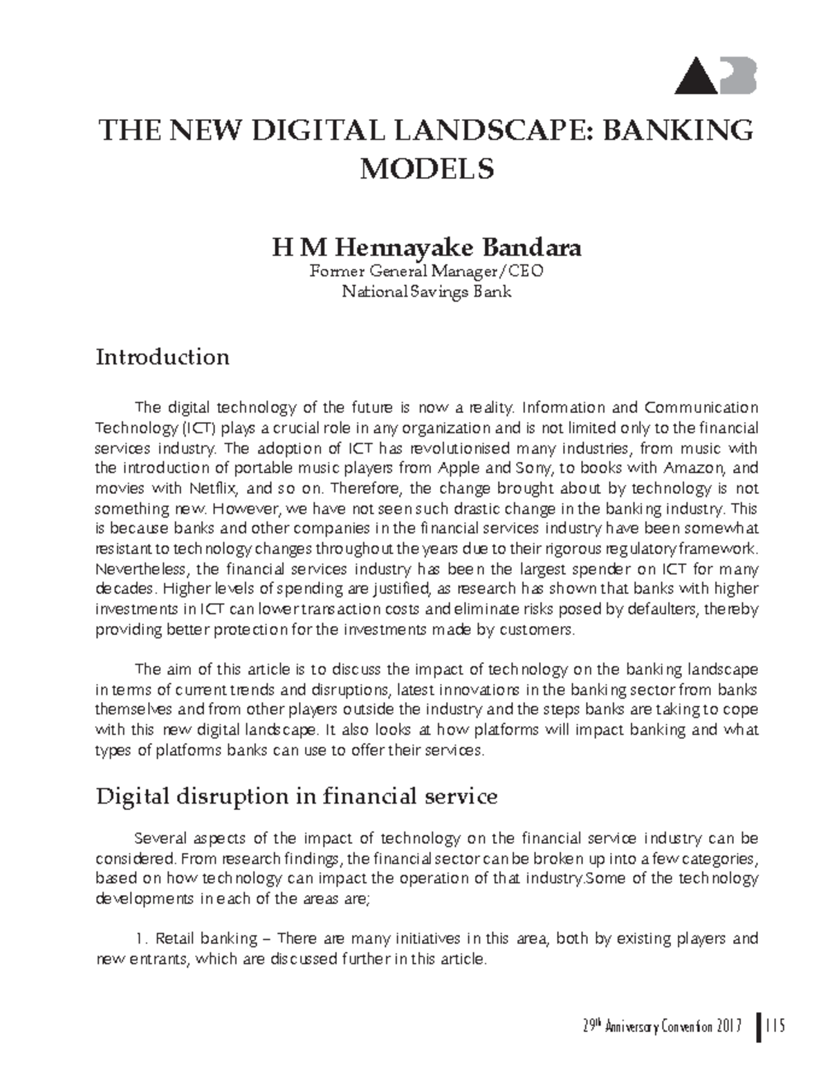 The new digital landscape-banking - 5 4 the new digitAL LAndSCAPe ...