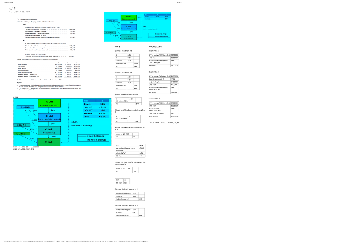 Tutorial 9 Q1 - 9/23/22, 10:26 PM OneNote - Studocu