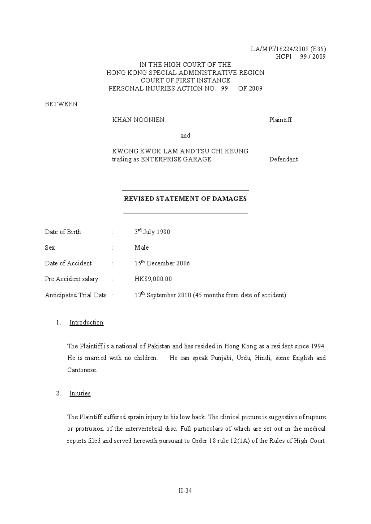 [II] Sample case file 2023-2024 (2) (dragged) - LA/MPI/16224/200 9 (E35 ...