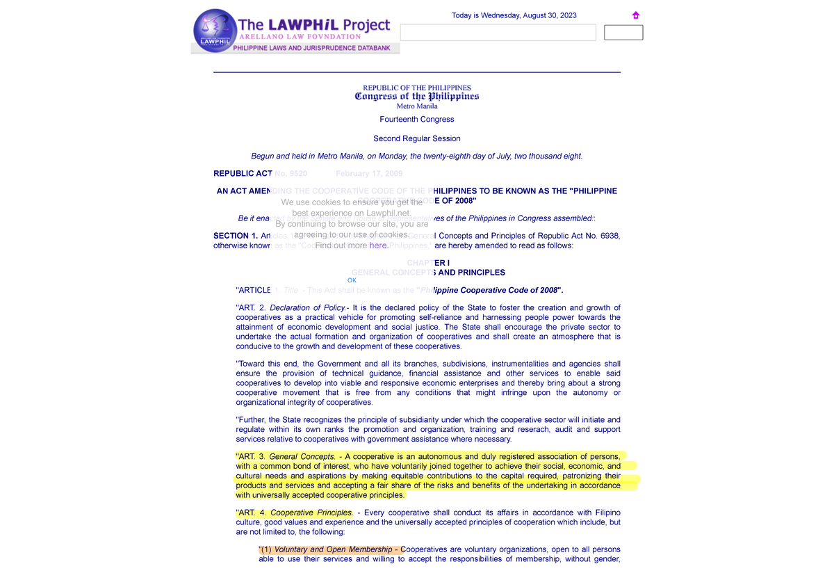 RA 9520 - RA9520 - Today is Wednesday, August 30, 2023 Fourteenth ...