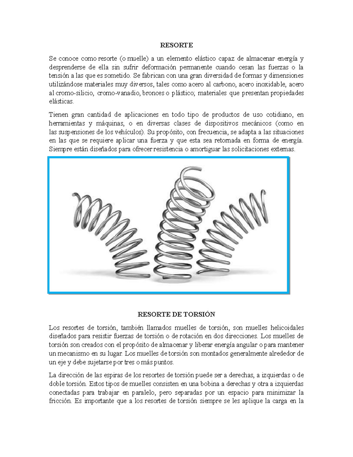 Resorte Laboratorio de Procesos Laboratorio de Procesos - RESORTE Se ...