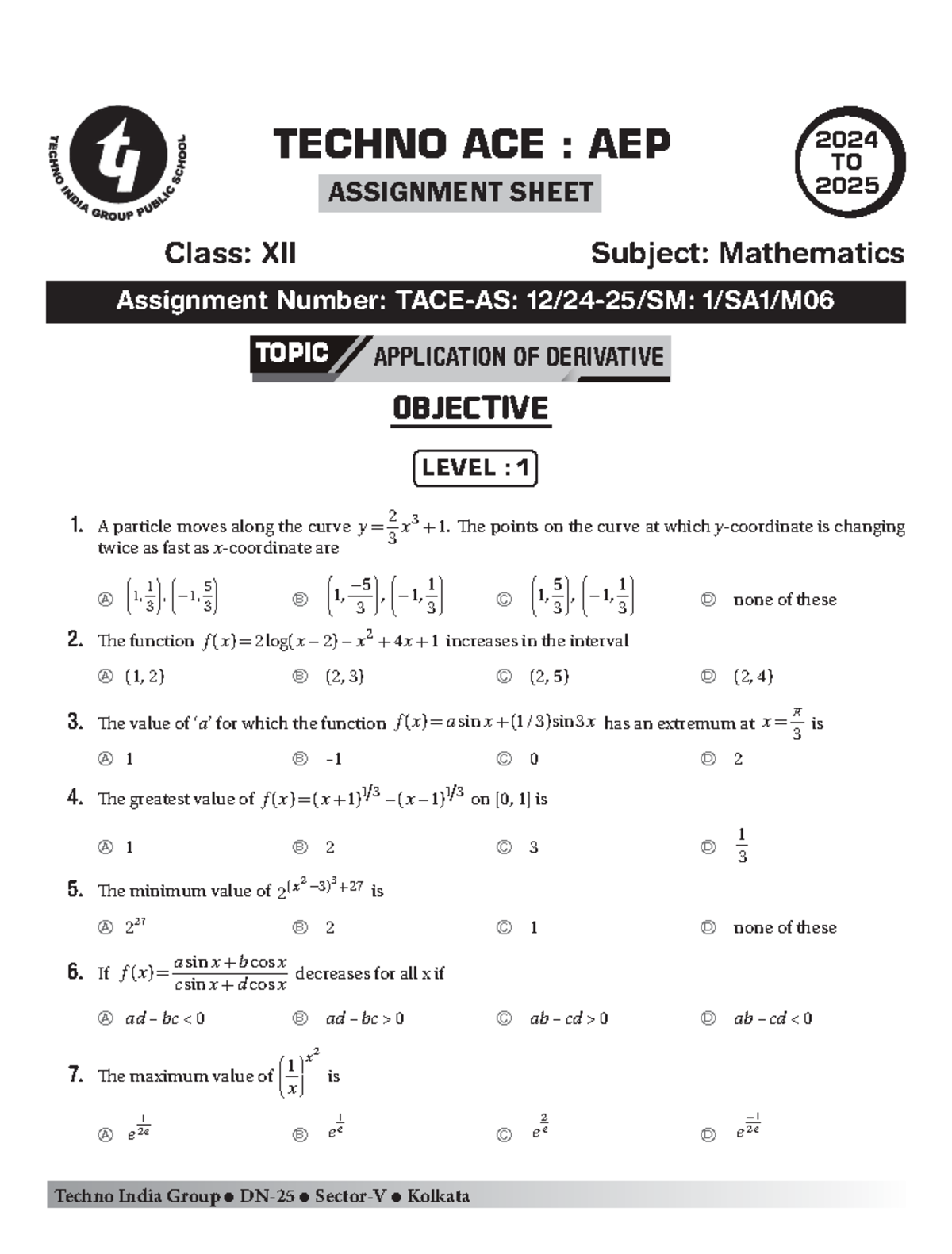 Application of derivatives in class 12 maths and calculus in a easy way ...