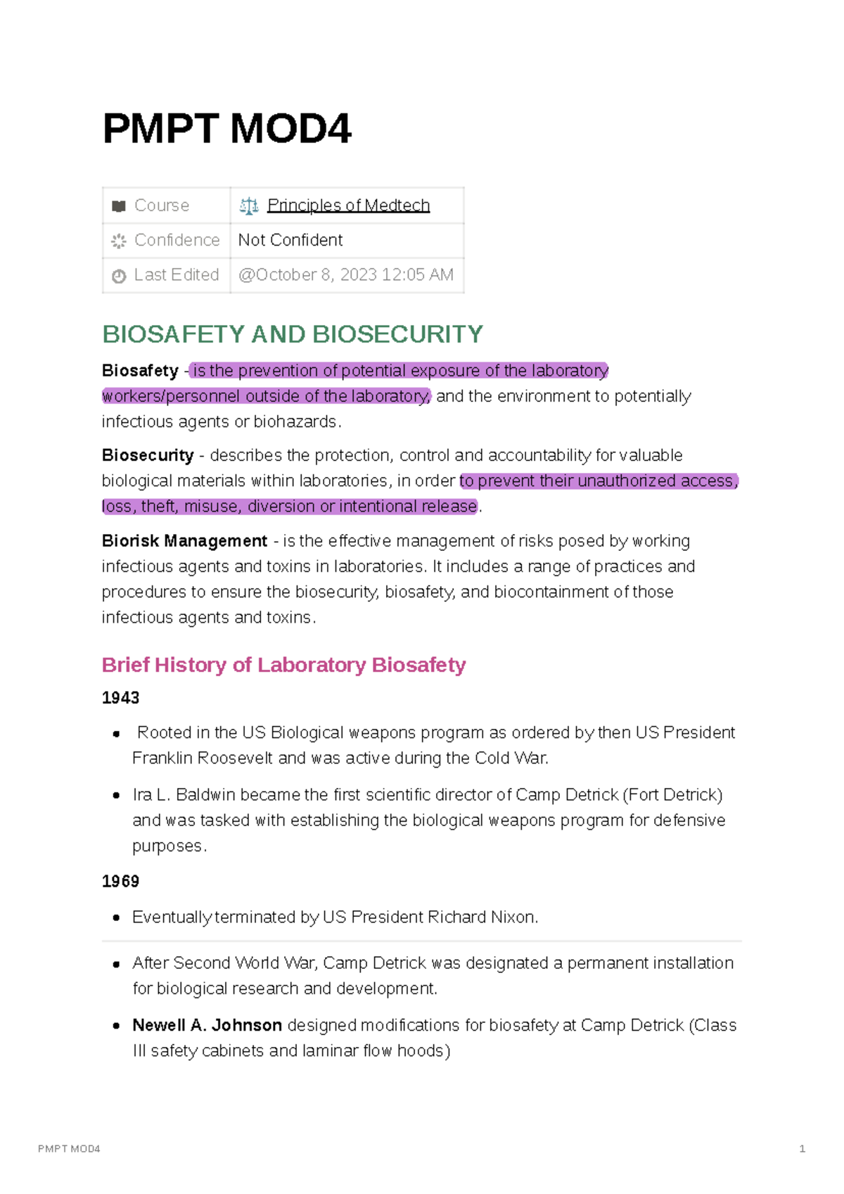 PMPT MOD4 - Module 4, Medical Technology - PMPT MOD Course ⚖ Principles ...